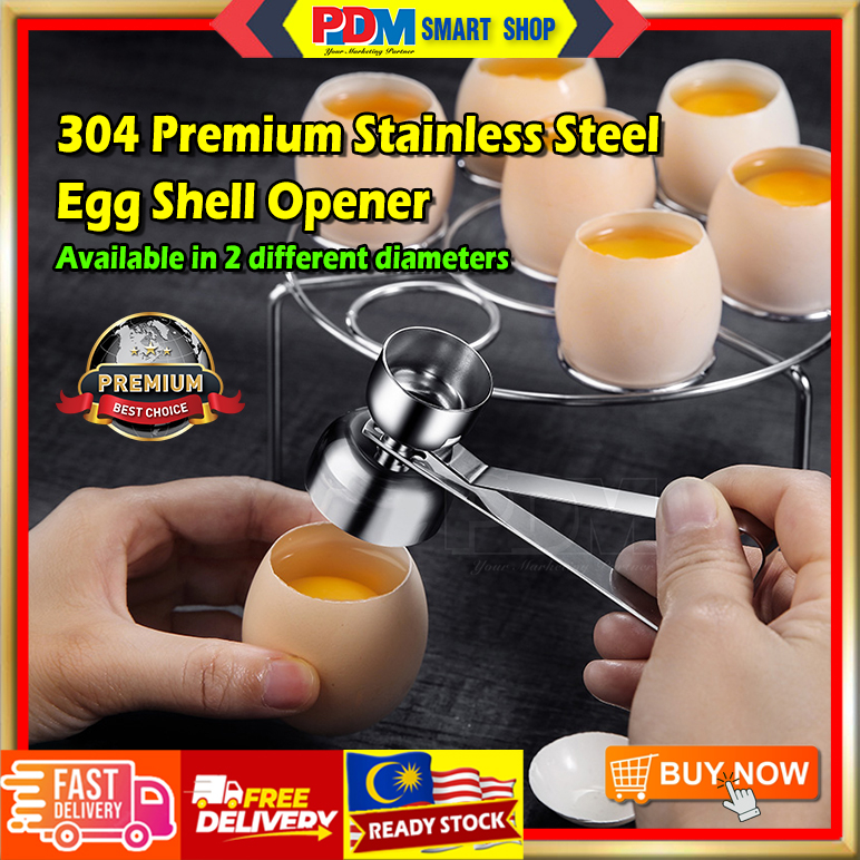 PDM Premium 304 Stainless Steel Egg Shell Opener Raw Eggs Shell Opener Double-headed egg opener ...