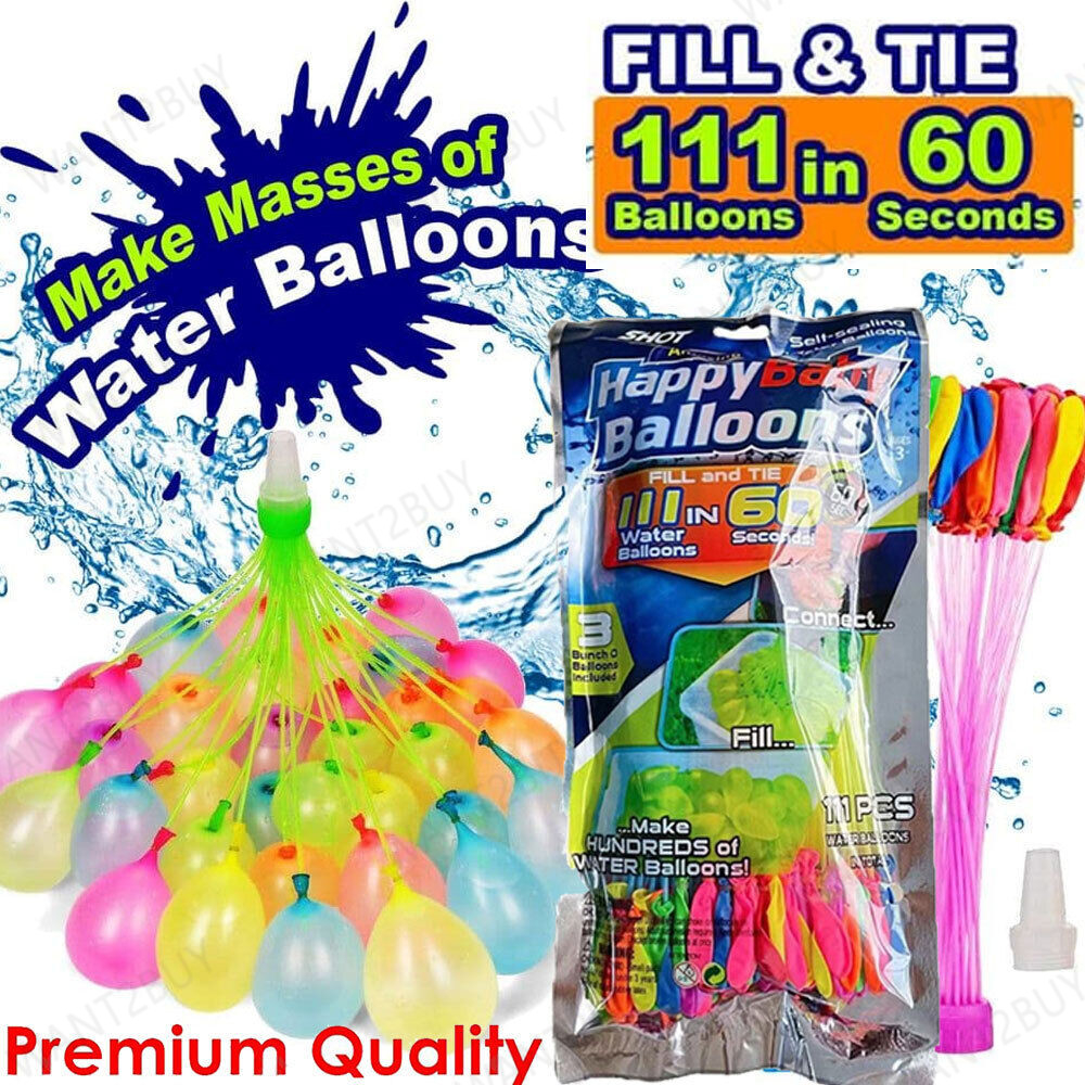 🇲🇾 37/111pcs Magic Water Bomb Balloon Toys & Kids Sport Swimming Pool ...