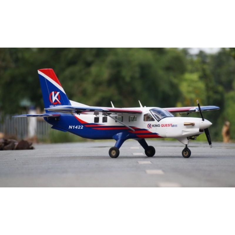 (PNP )VQ Models King Quest Kodiak 120 EP GP Red White 2.2 Metre WS RC ...