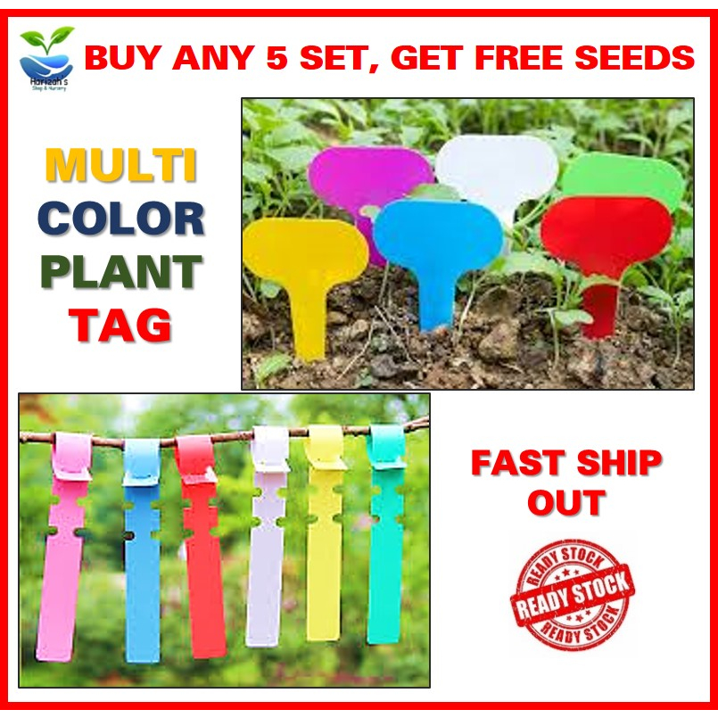 5pcs Plants Label Tag Waterproof Plastic PVC Tag | Penanda Pokok | Tag ...