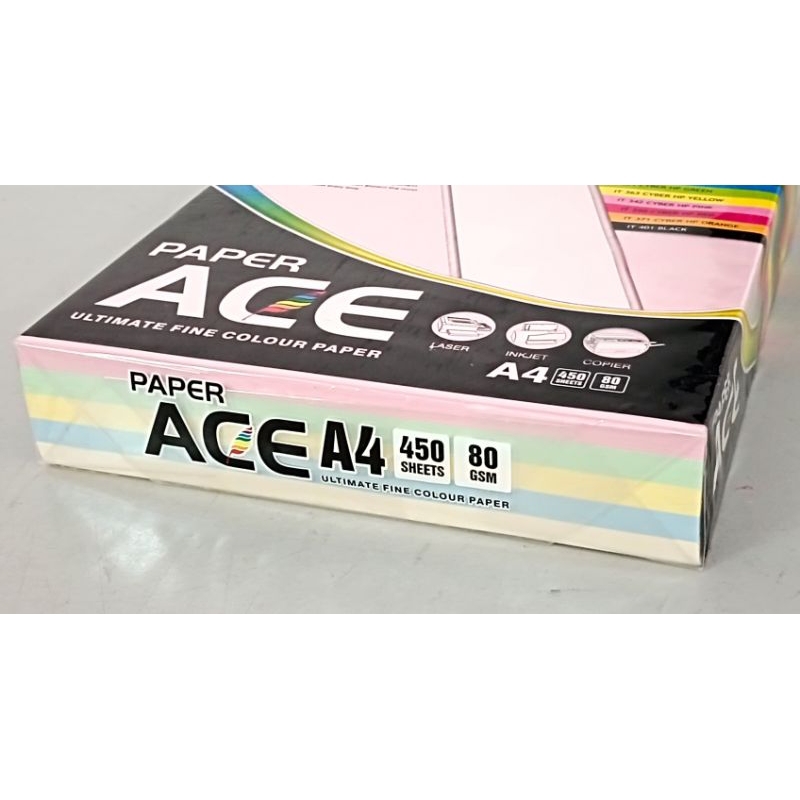 ACE Colour Paper_A4 Colour Paper_450sheets 80gsm_5 colours_Ultimate ...