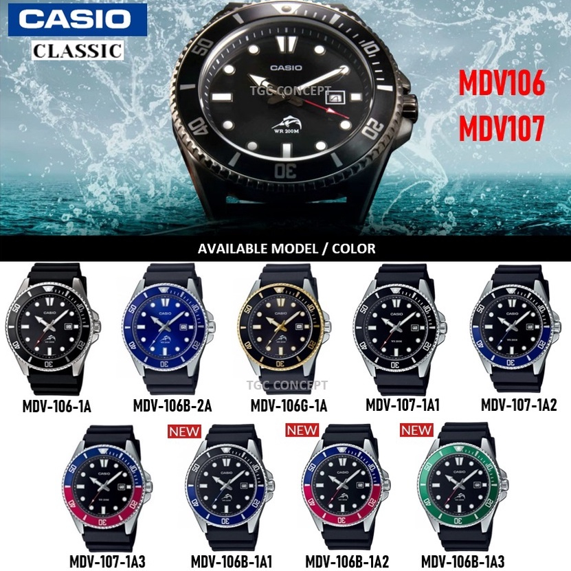 CASIO DURO 100% Ori MDV-10 MDV-106-1A MDV-106B-1A1 MDV-106B-1A2 MDV ...