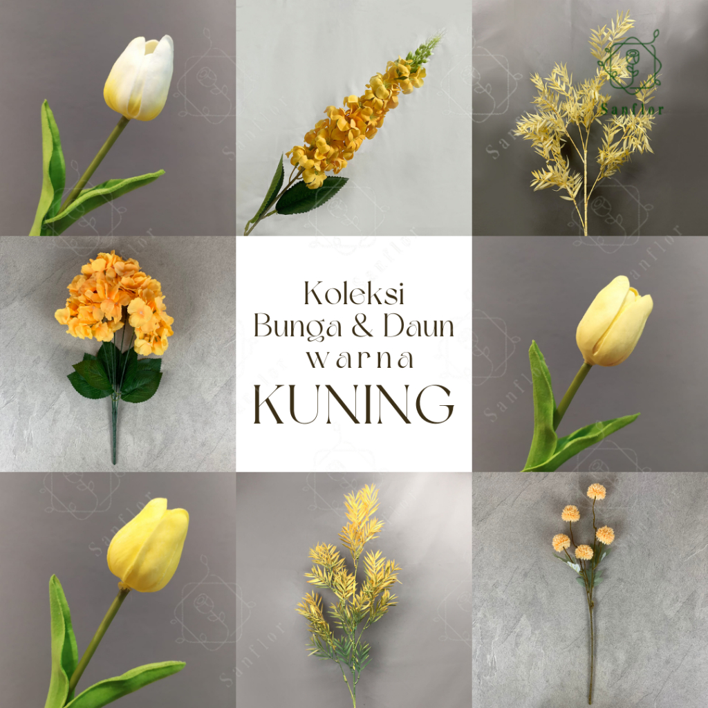 (Local Ready Stock!) KUNING YELLOW Collection Bunga Hiasan Artificial ...