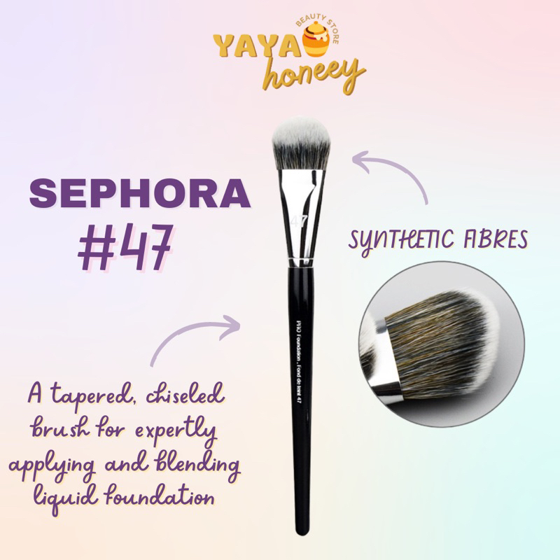 🇲🇾 Sephora 47 Foundation Brush Makeup Contour Brush Liquid Foundation ...