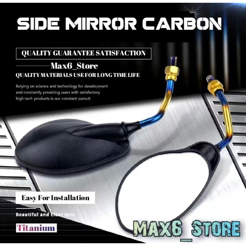 Universe Carbon Titanium Side Mirror Cermin Motor Yamaha Honda SYM ...