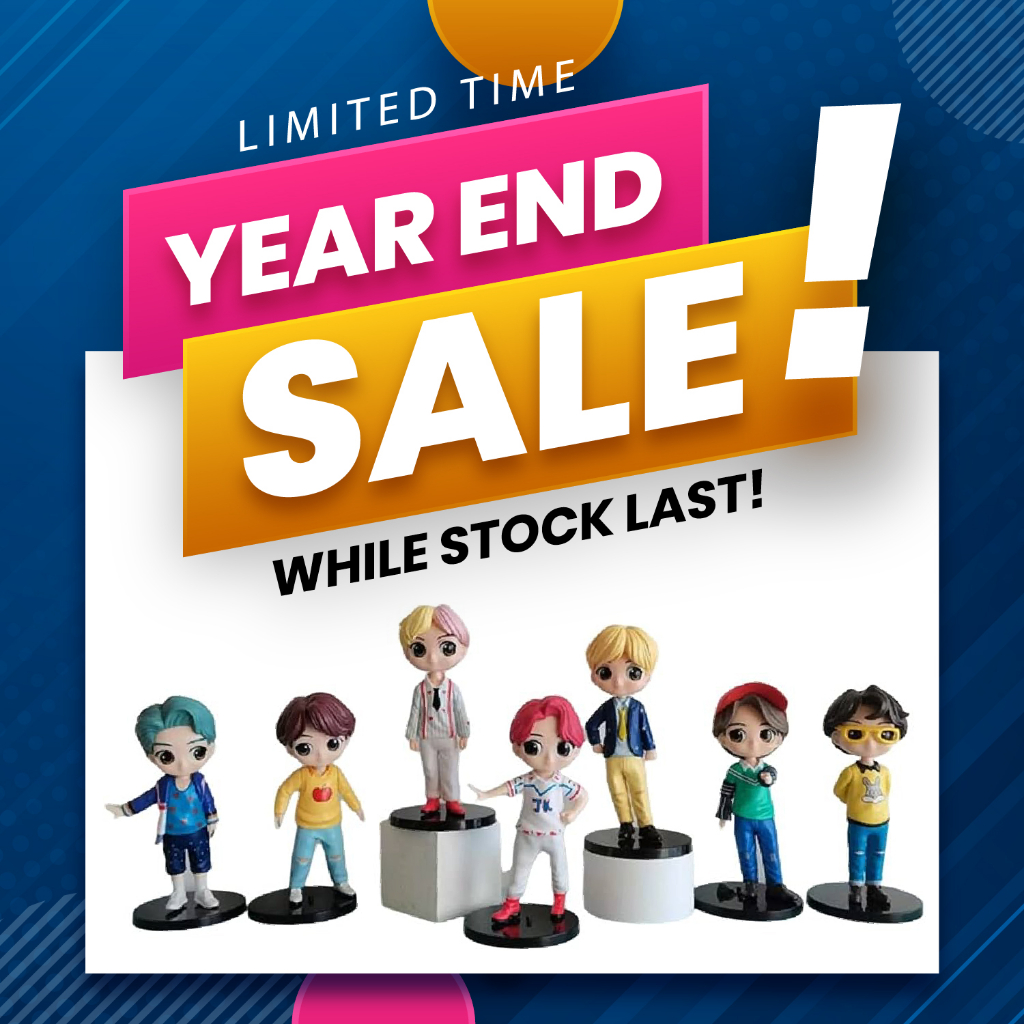 BTS BT21 Tinytan Bangtan OT7 Kpop Merch Idol Figurine Cake Topper Figure | Shopee Malaysia