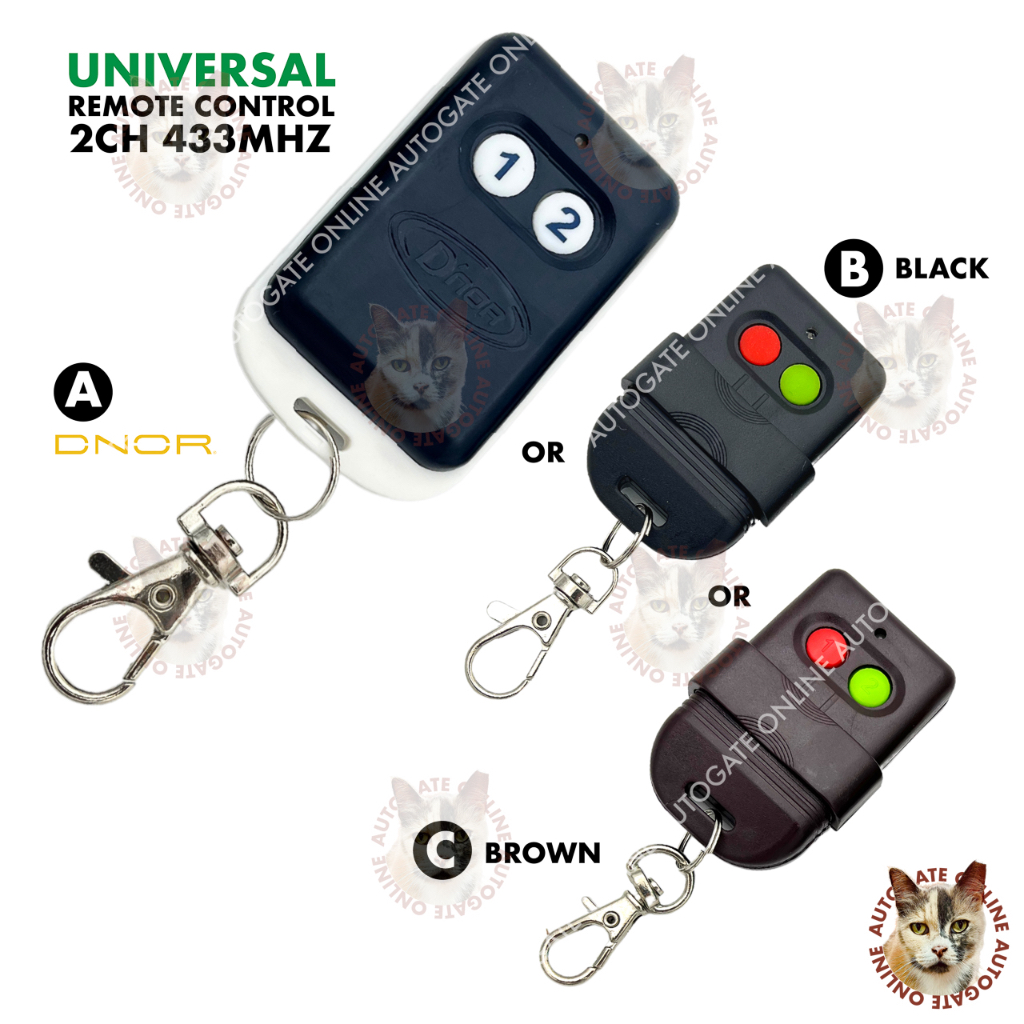 2CH 433MHz ( UNIVERSAL ) DNOR AUTOGATE GATE DOOR REMOTE CONTROL ...
