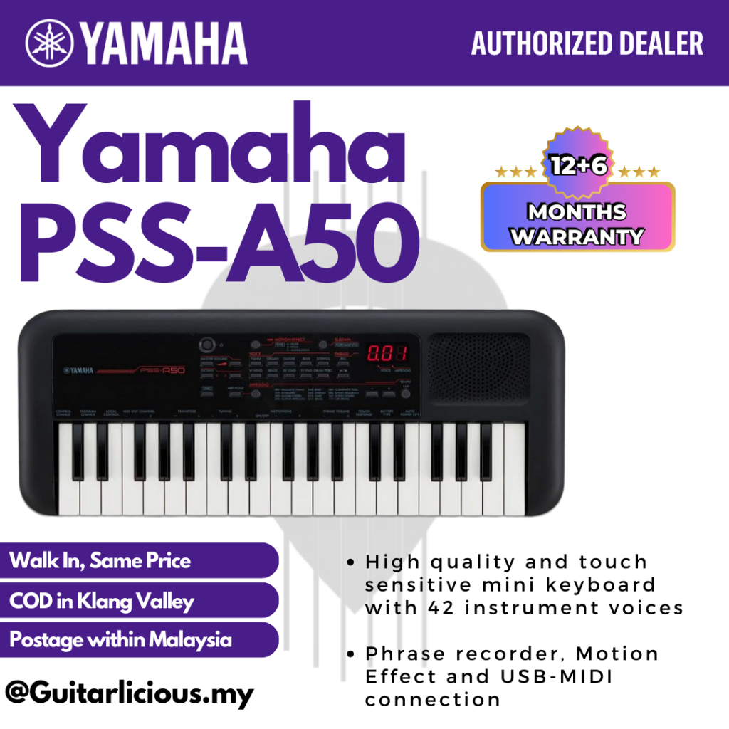 YAMAHA PSS-A50, 37 Keys Mini-Key Keyboard - (PSS-A50) MIDI Laptop Keyboard music video editing ...