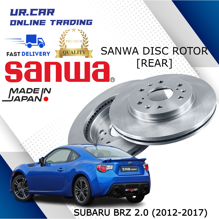 SANWA SUBARU BRZ 2.0 (2012 - 2017) REAR (BELAKANG) DISC ROTOR ORIGINAL ...