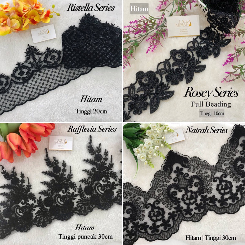 ‼️READYSTOK ️ Koleksi Borderlace Hitam Cantik Simple Murah Untuk Lace ...