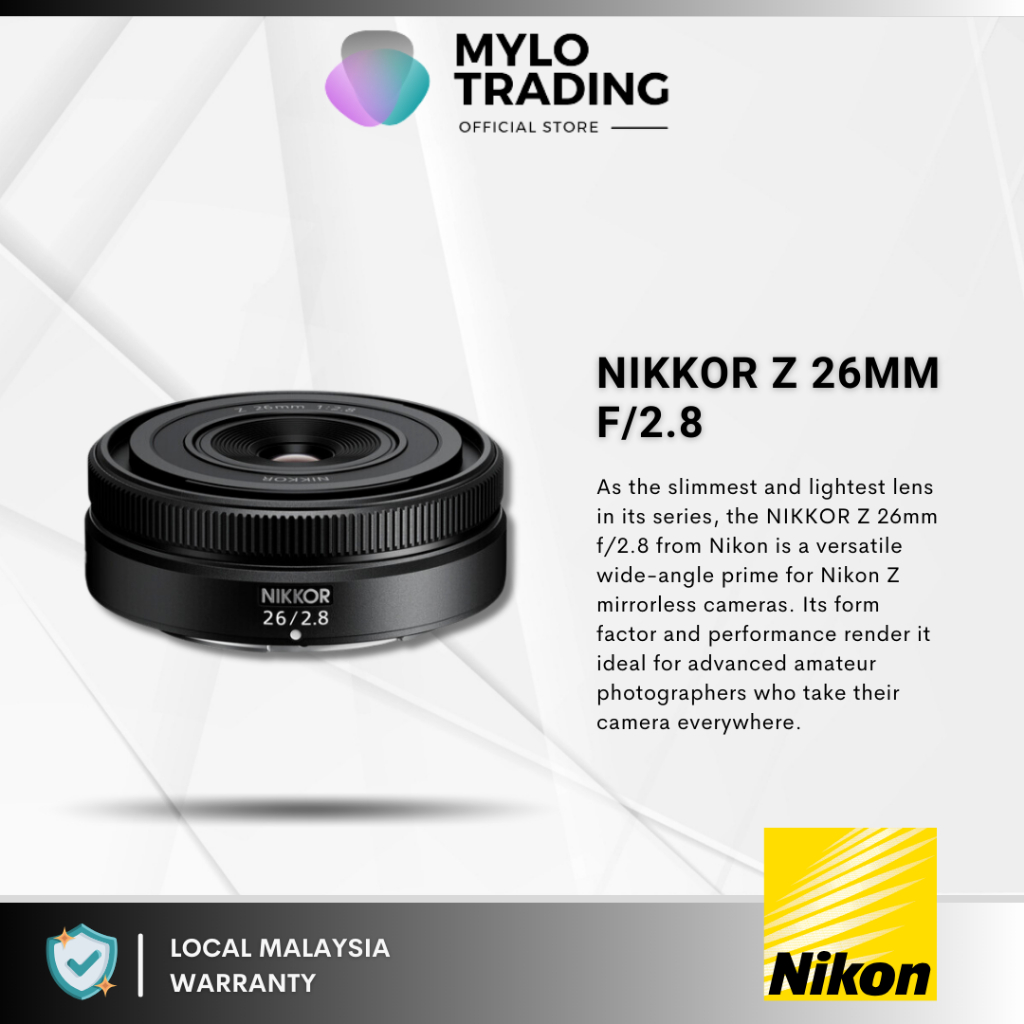 Nikon NIKKOR Z 26mm f/2.8 Lens for Nikon Z8 | Z6II | Z5 | Z30 | Z FC | Z7II | Z50 | Z9 | Shopee ...