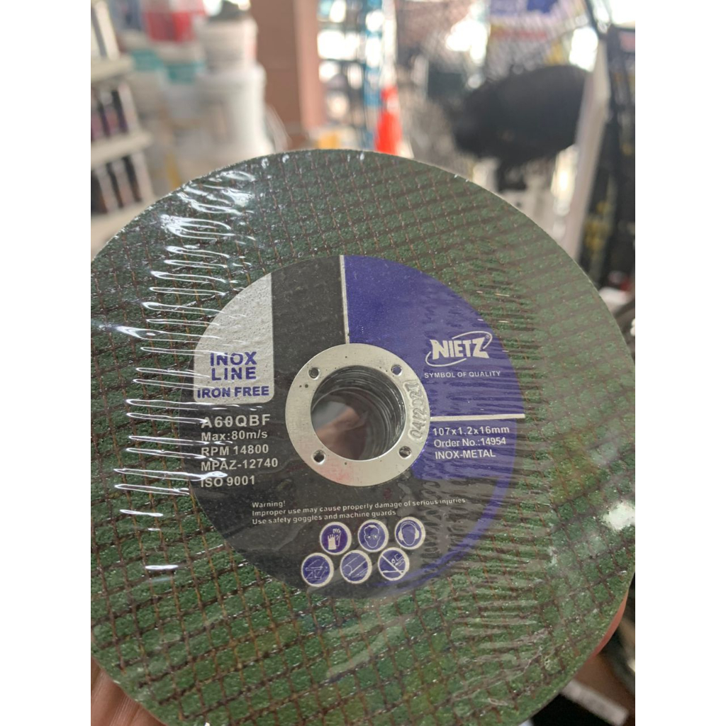 NIETZ 4" X 1.2mm STAINLESS STEEL CUTTING DISC / CUTTING WHEEL (GREEN ...