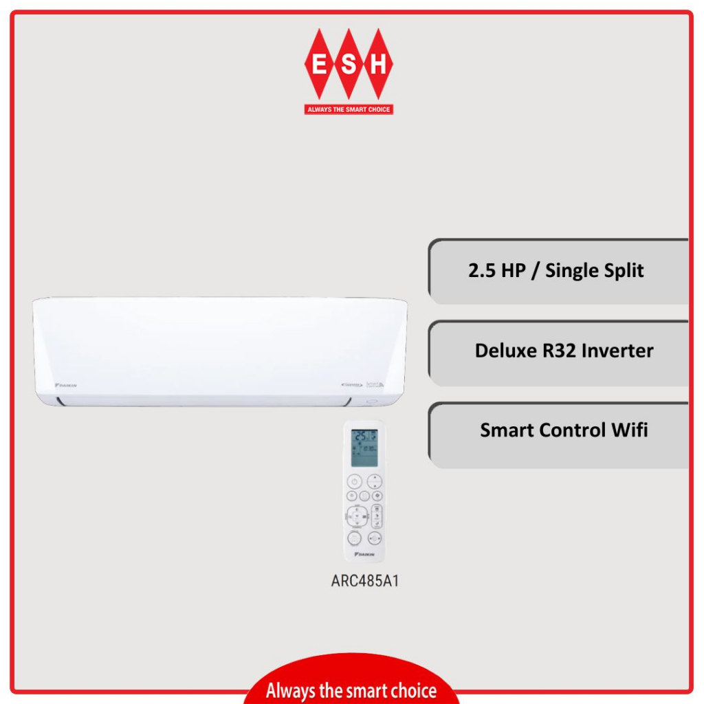 Daikin FTKU60B/RKU60BLF 2.5HP R32 Inverter Single Split Air Conditioner ...