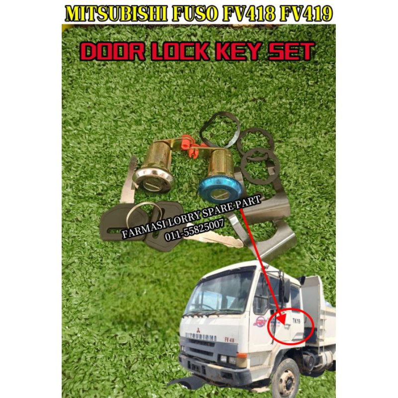 MITSUBISHI FUSO FV418 FV419 DOOR LOCK KEY UNTUK LORRY MIXER TRUCK ...