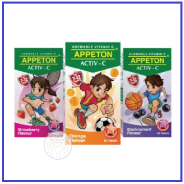 Appeton Activ-C 60tablets Orange/Strawberry/Blackcurrant (for 7-12 ...