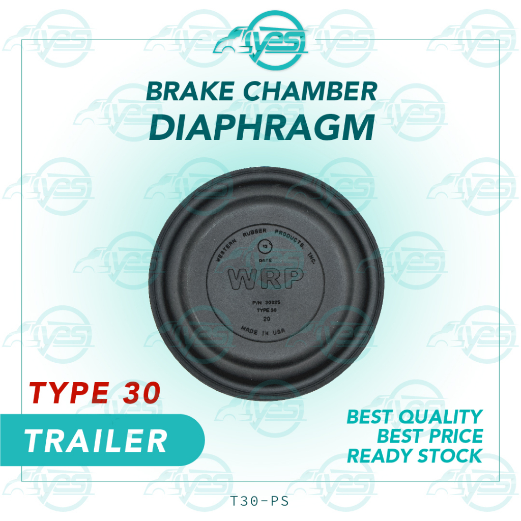 TRAILER TYPE 30 BRAKE CHAMBER DIAPHRAGM PUMP SEAL 8" TRUCK LORRY T30 ...
