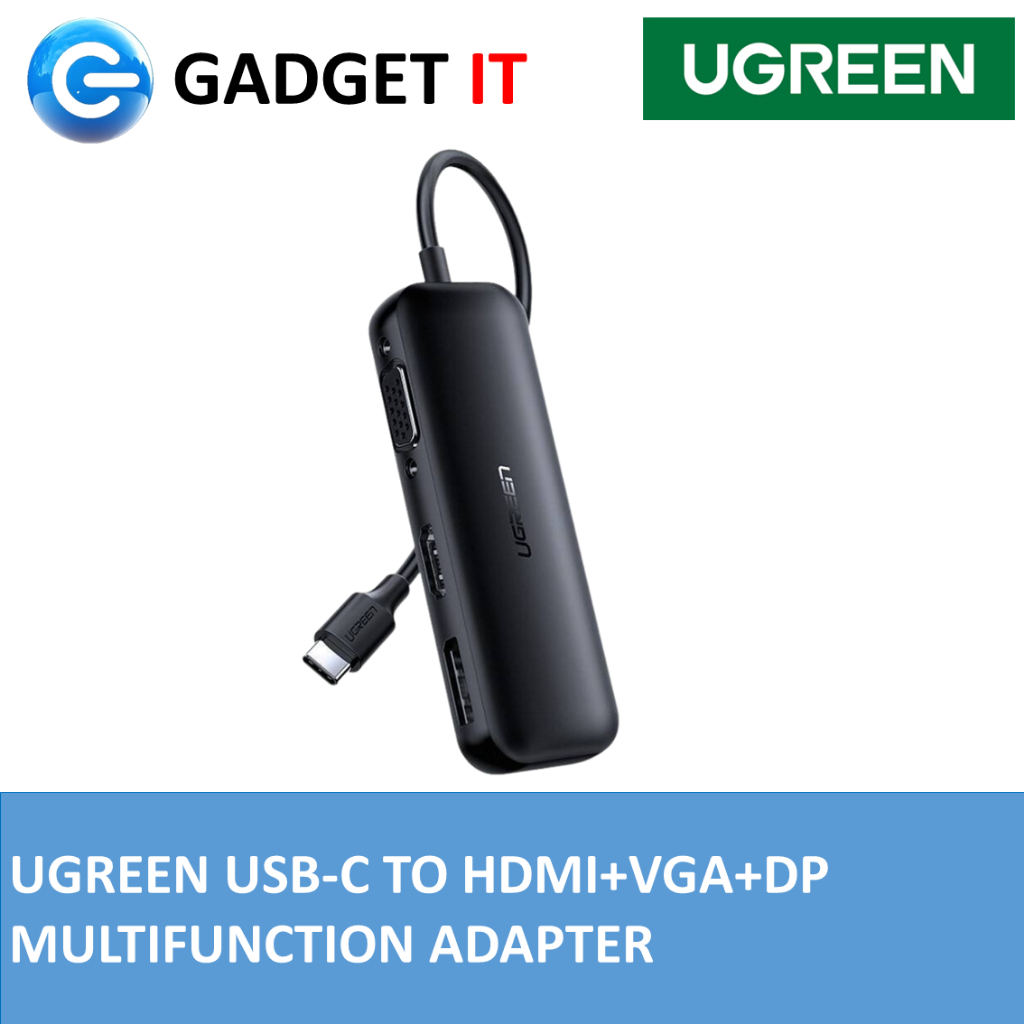 UGREEN USB-C TO HDMI+VGA+DP MULTIFUNCTION ADAPTER CM260-60568 (ADP-UG ...