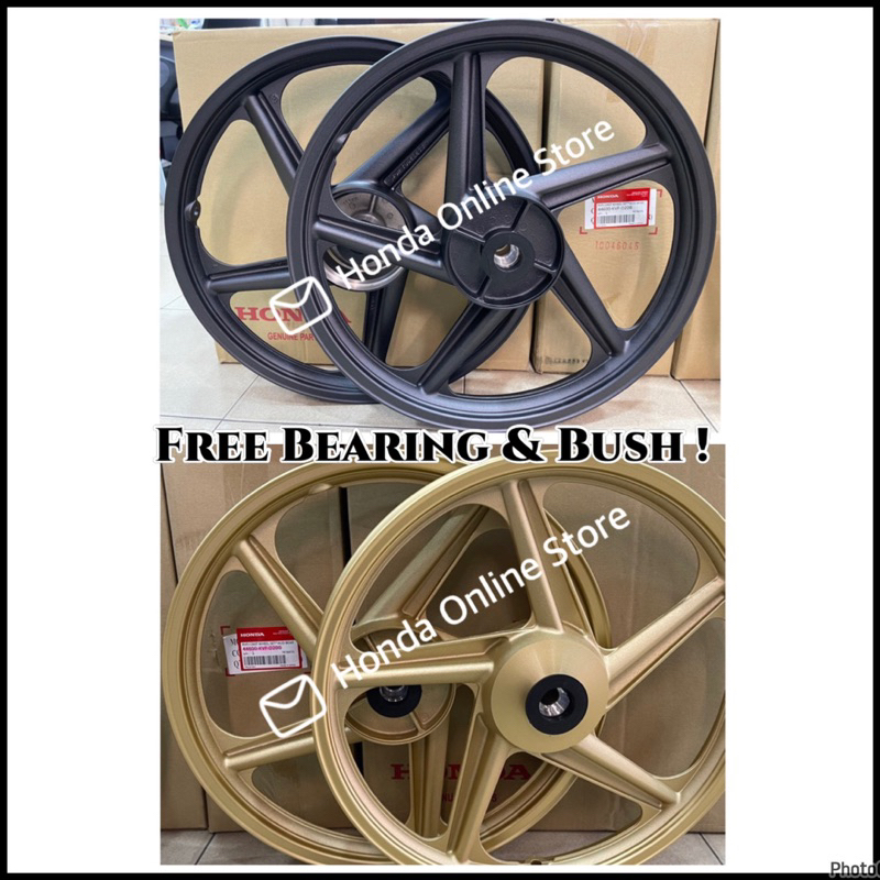 Sport Rim Honda Ex5 Dream / Wave 100 / Wave 100R 100% Honda Original Cast Wheel W100 / W100R ...