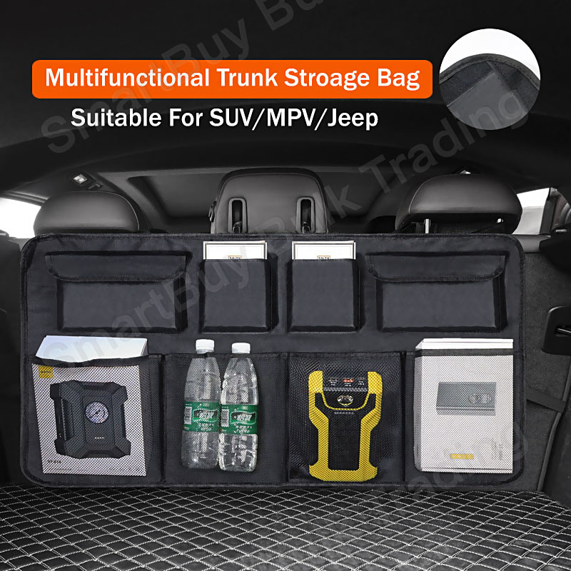 Trunk Storage Bag Organizer Rack Multi Pocket Clip Hanging On Car Rear ...