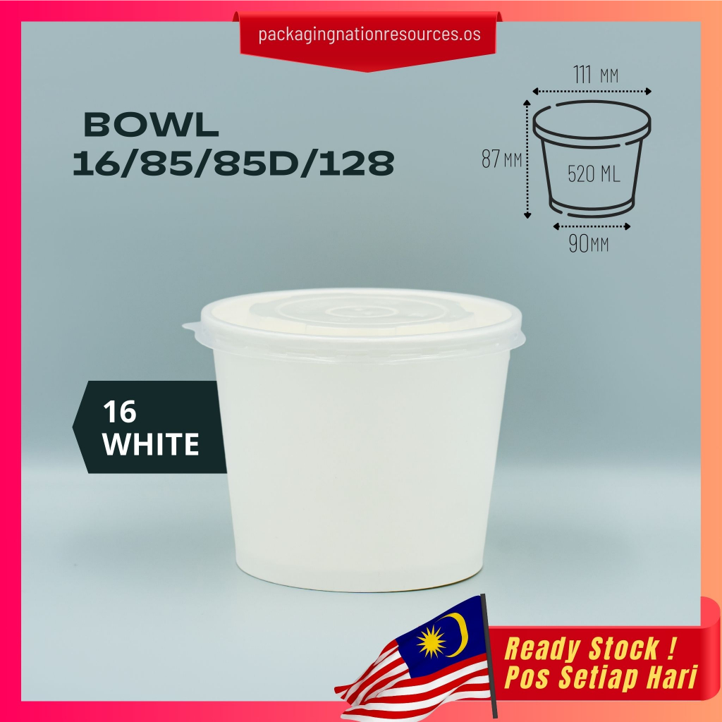 [Wholesale] Disposable Paper Bowl/Double-Wall Paper Bowl/Salad Bowl/High Quality Mangkuk Kertas ...