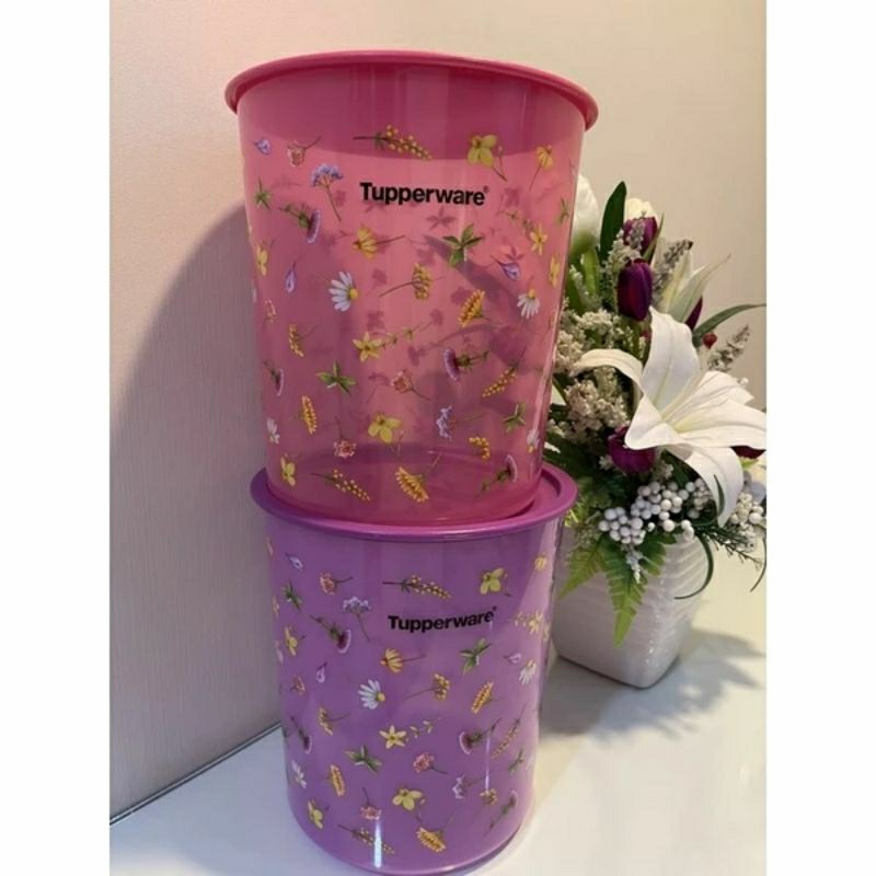 Tupperware One touch spring bloom maxi canister | Shopee Malaysia