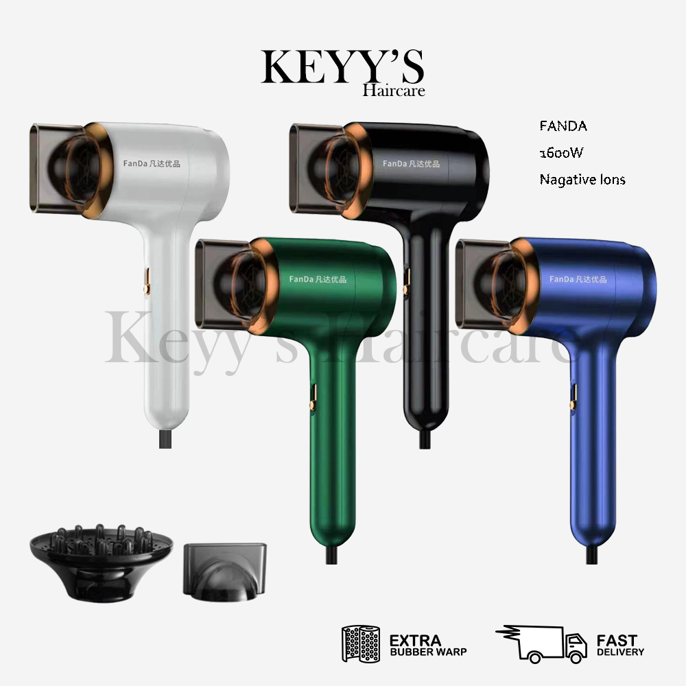 Fanda Hair Dryer Blue Light High Speed Portable 优品 护发超高速负离子灯光吹风机 ...
