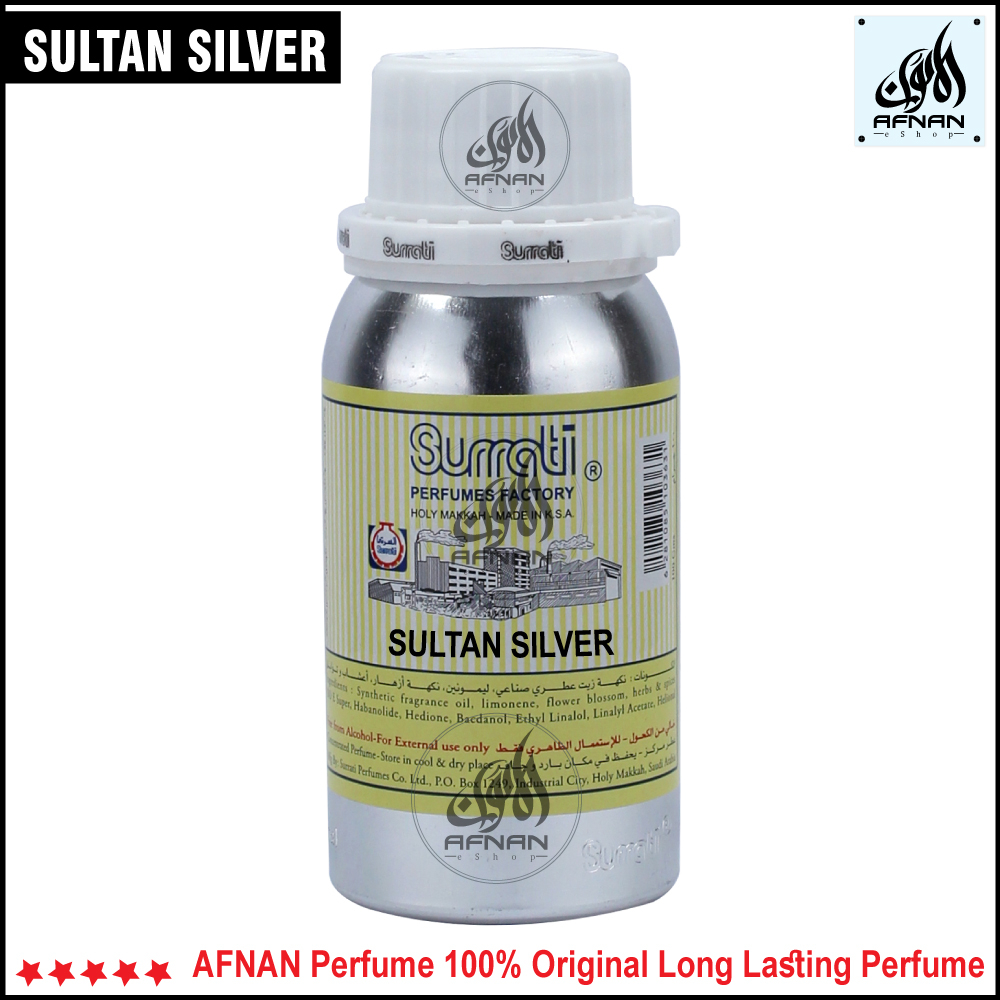 SULTAN SILVER SURRATI perfume Original Surrati KSA UNISEX Attar Pati ...