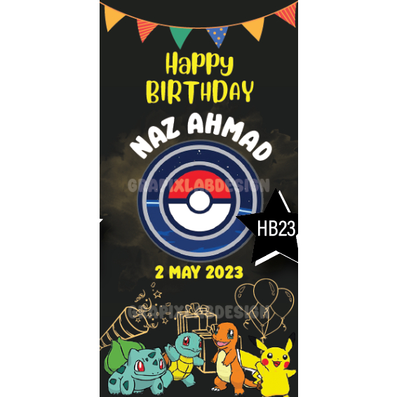 Happy Birthday Sticker / Selamat Hari Jadi Sticker / Sticker Kotak ...