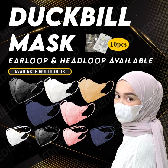 Ready Stock Mask Duckbill mask 3D Disposable Mask Face Mask Earloop & Headloop non Medical Mask ...