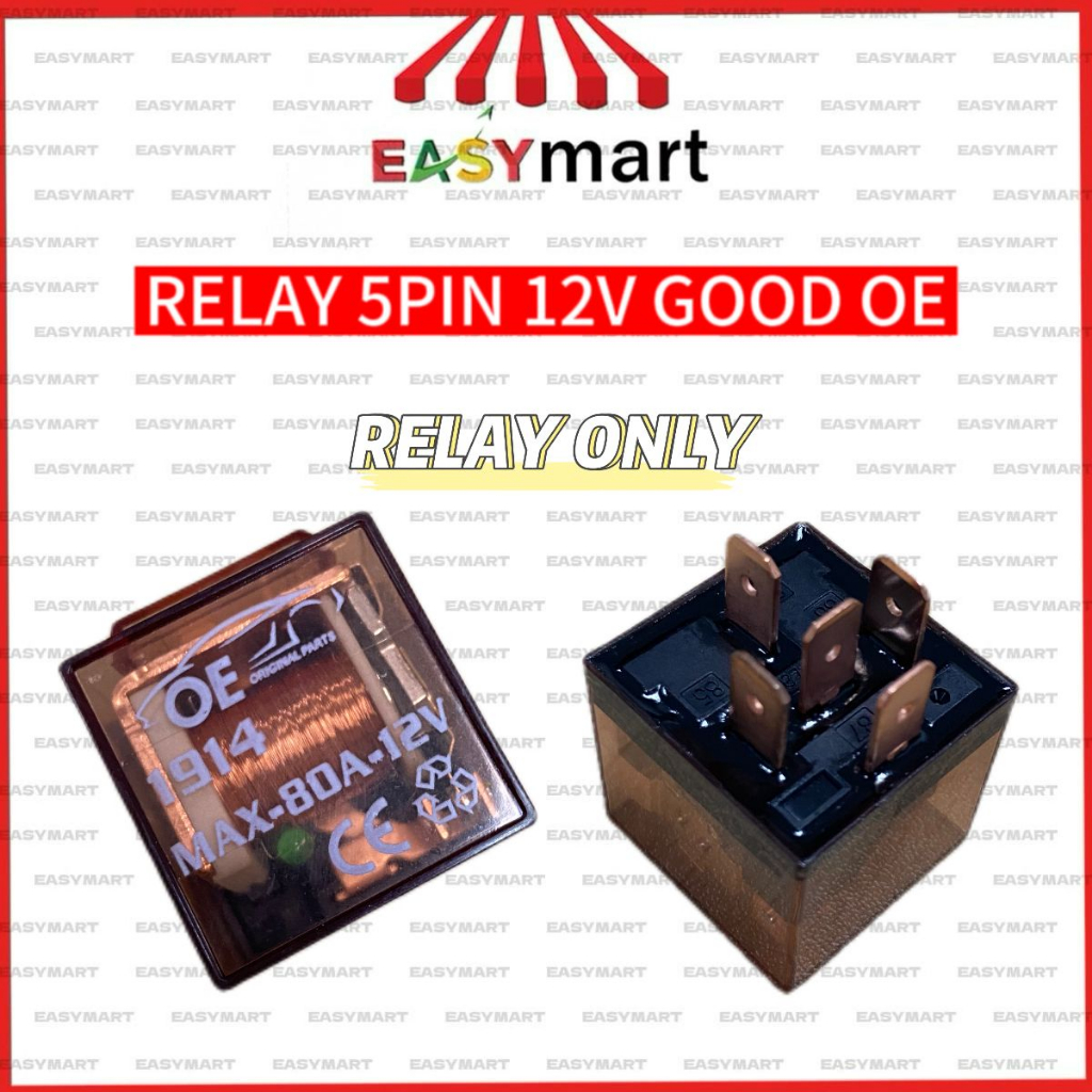 Relay Power 5 Pin With Socket 5 Pin Universal Use | Shopee Malaysia