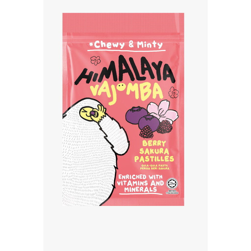 Himalaya Vajomba Pastilles 25g (Honey Lemon/ Berry Sakura/ Peppermint ...