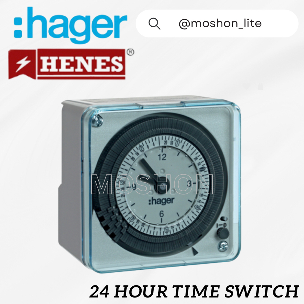 HAGER HENES EH 711 EH-711 24 Hour Analog Timer Time Switch | Shopee ...