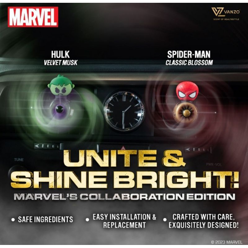 VANZO Marvel Series Car Vent Perfume 4g x 2 (Spider-Man) | Shopee Malaysia