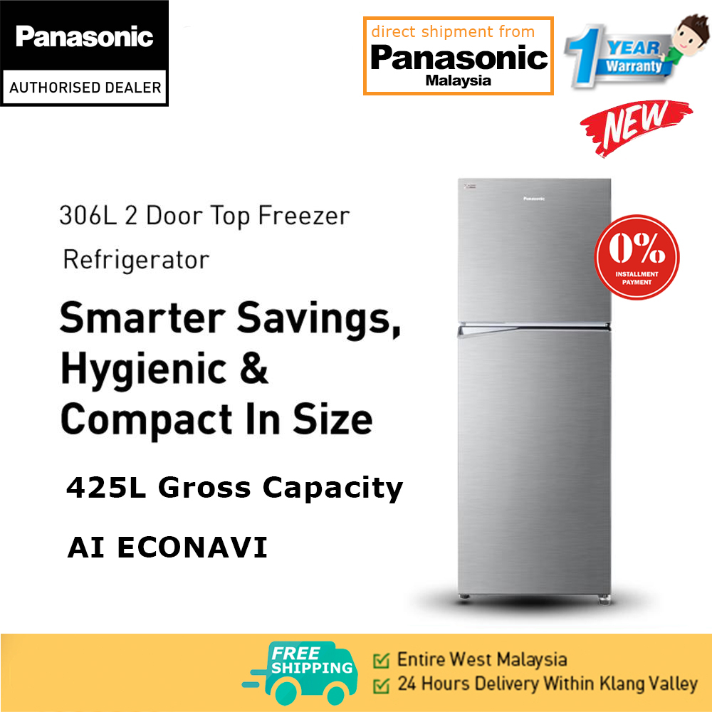 PANASONIC NR-TV341 325L INVERTER ENERGY SAVING 2-DOOR TOP FREEZER ...