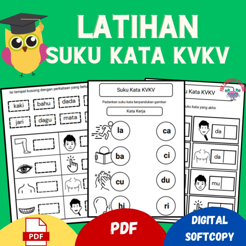 506 -Latihan Suku Kata KVKV I Bahasa Melayu Pra Sekolah | Shopee Malaysia