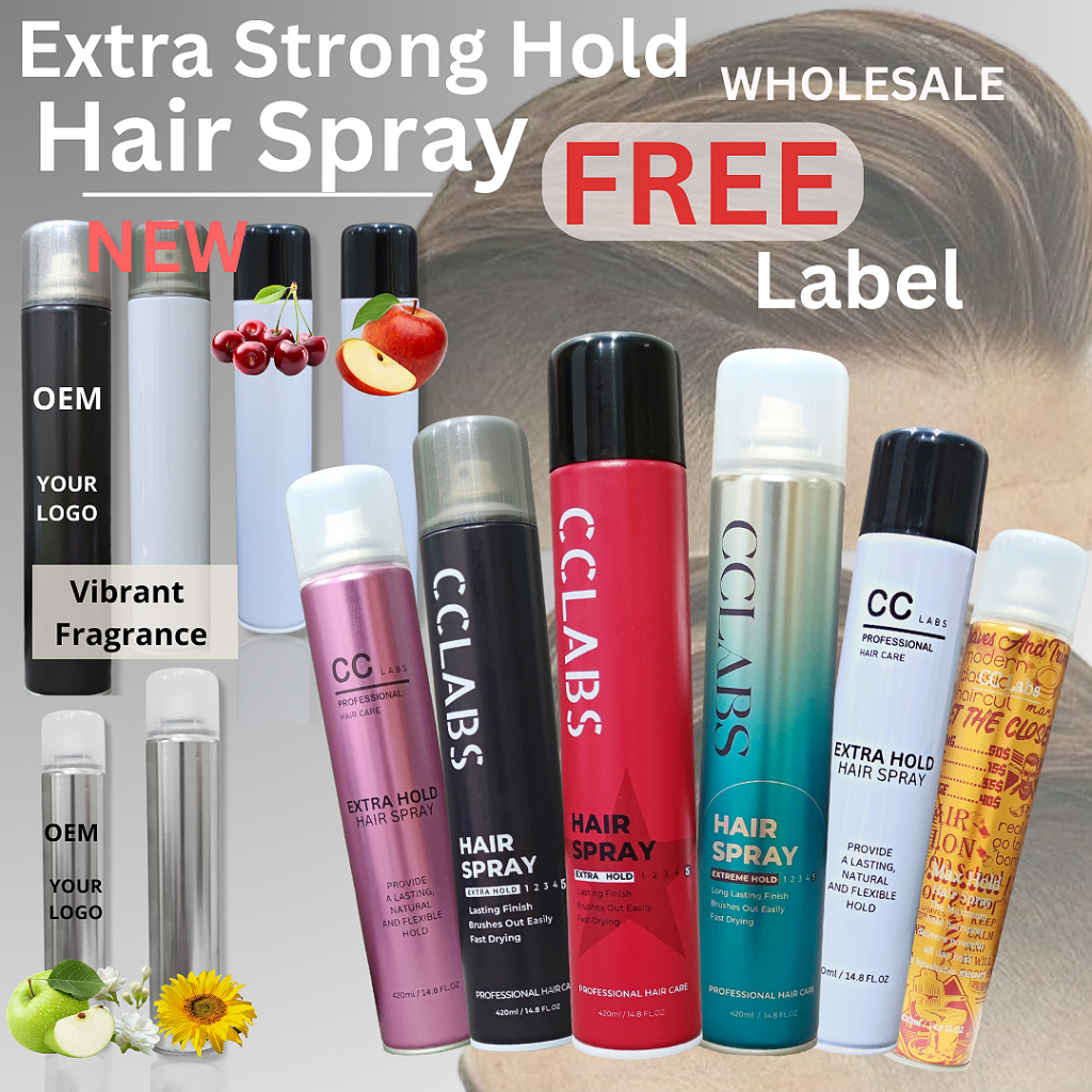 Borong Hair Spray Styling Spray Lelaki Perempuan Extra Hold 420ml ...