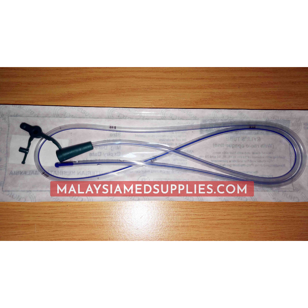Dual-Port Nasogastric Feeding Tube Size 12FG/14FG (Ryles Tube) | Shopee ...