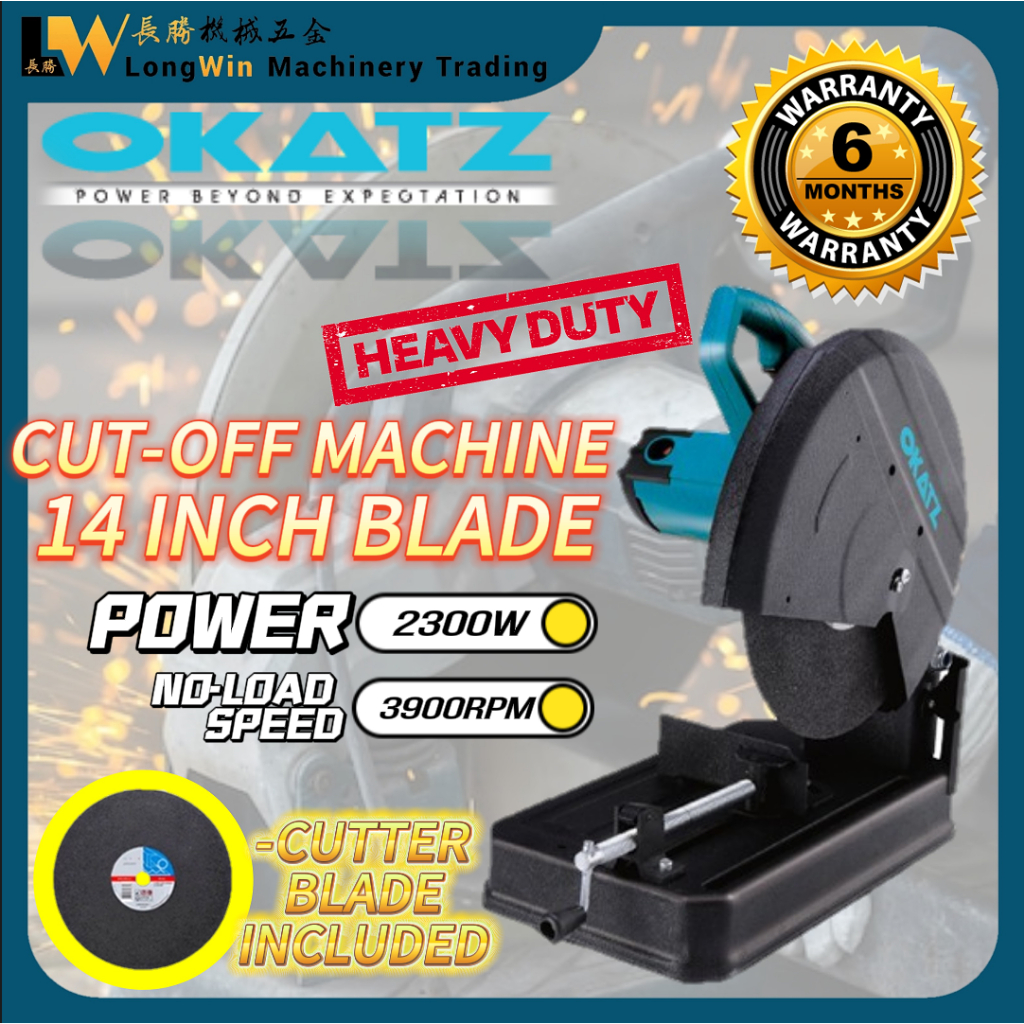 Okatz CF2300 Cut Off Machine 14" 2300W Metal Chop Saw Cutter Mesin ...