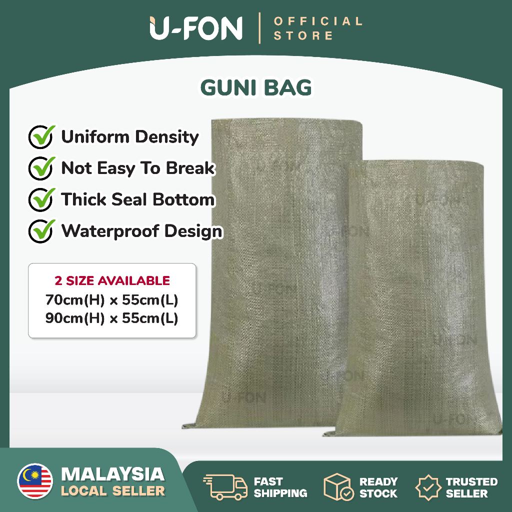 PP Woven Guni Bag Baru Sand Courier Storage Plastic Gunny Sack Recycle ...