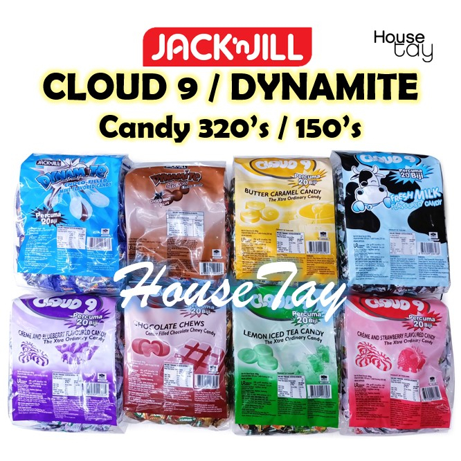Cloud 9 / Dynamite Candy 320pcs / 150pcs (Choc/Milk/Strawberry/Blueberry/Butter Caramel/Lemon ...