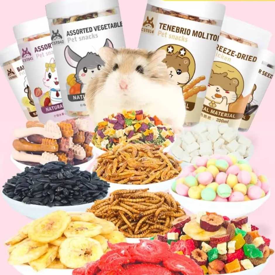 Jonsanty Assorted Flavor Hamster Treats Small Animal Snack Mealworm ...