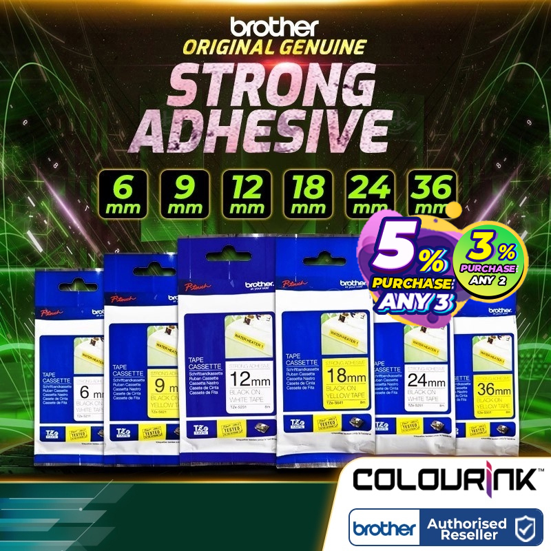 Brother Original Tze S211 S221 S231 S241 S251 S621 S631 S641 Strong ...