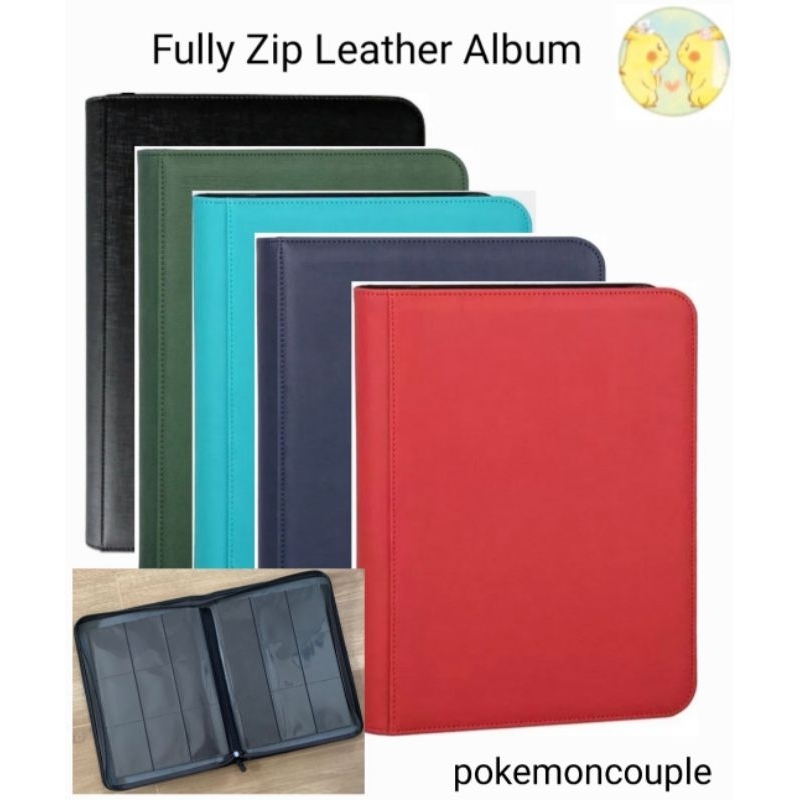 Pokemon Card TCG : Fully Zip Leather Album / Card Album / Card Binder ...