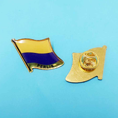 Perlis State Flag Collar Pin Press Pin with logo Perlis Negeri Malaysia ...