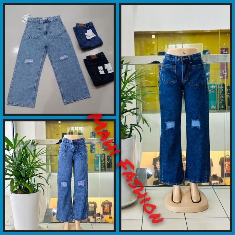 Koyak ladies front pocket plazu kain Denim | Shopee Malaysia