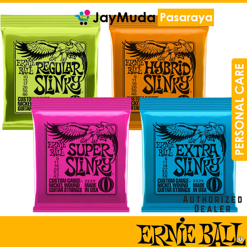 Ernie Ball Guitar Strings Full Set Extra Slinky Super Slinky Regular ...