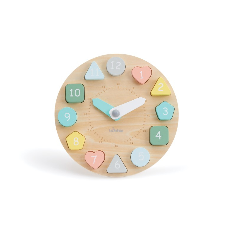 Bubble Wooden Clock - Educational interactive toy Cognitive & numeracy ...