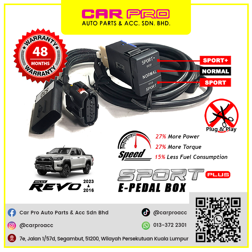 Toyota Hilux Revo Rogue EASYCAR E-Pedal Sport Plus Box Accelerator Pedal Car Electronic Throttle ...