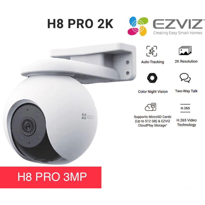 Ezviz H8 Pro 3MP 2K Wifi Camera Super Sharp Color Night Vision Two Way Talk Auto Tracking ...