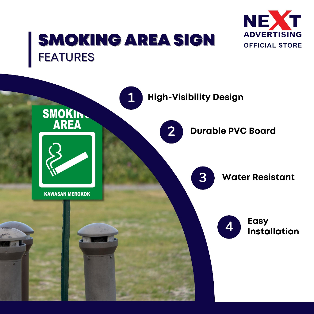 Designated Smoking Area Signage | Papan Tanda Kawasan Merokok | Zon ...